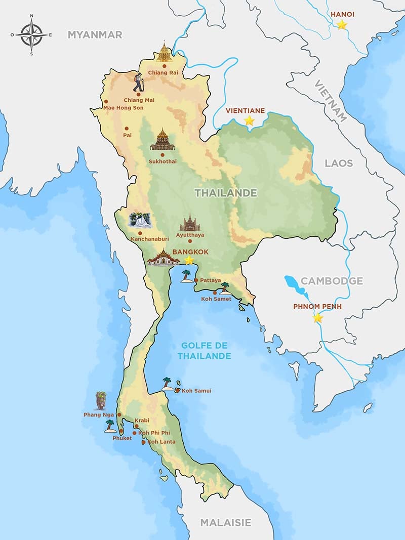 Pattaya, station balnéaire animée dans le golfe de Thaïlande